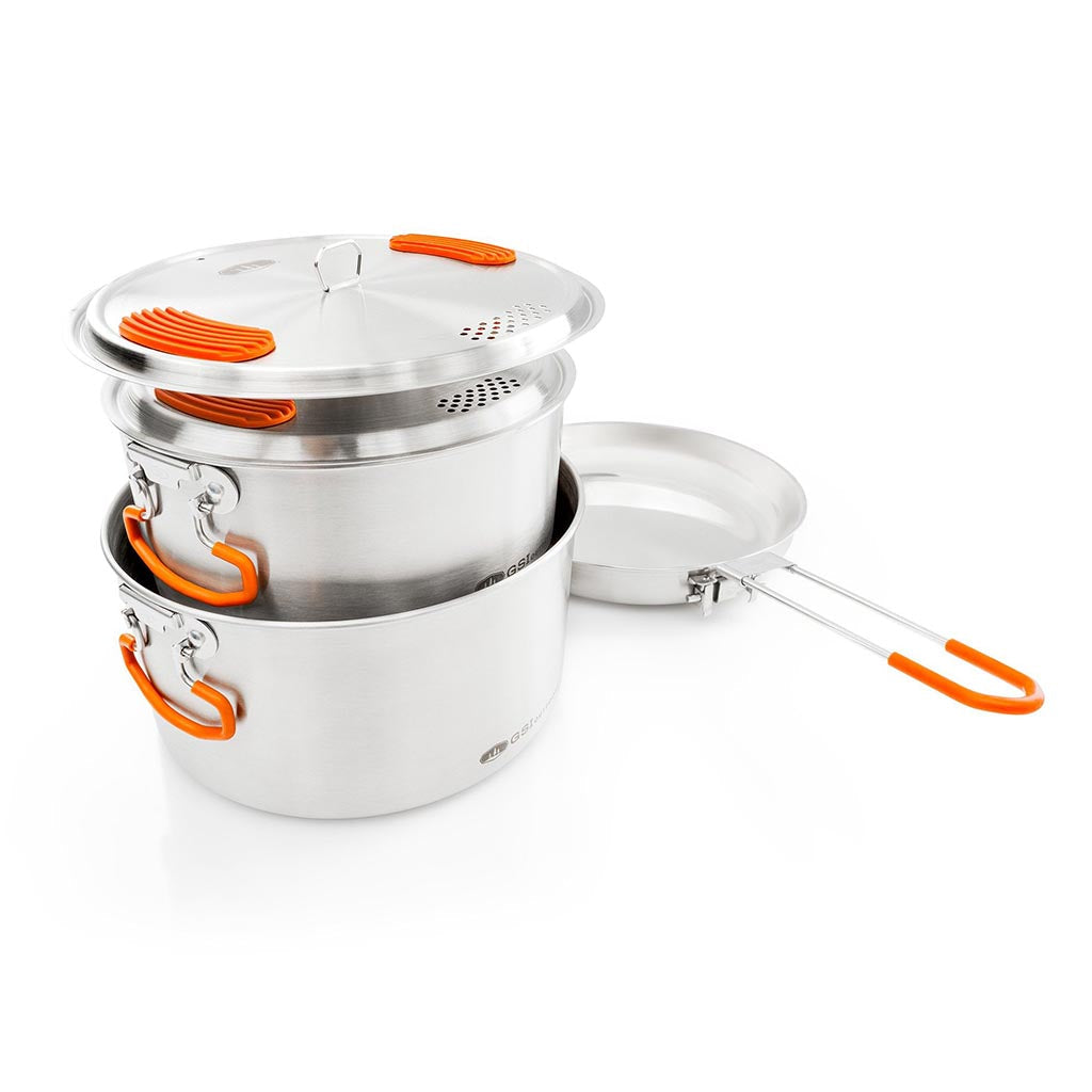 GSI Outdoors | Glacier Stainless Base Camper | Camp Cookware Set ...