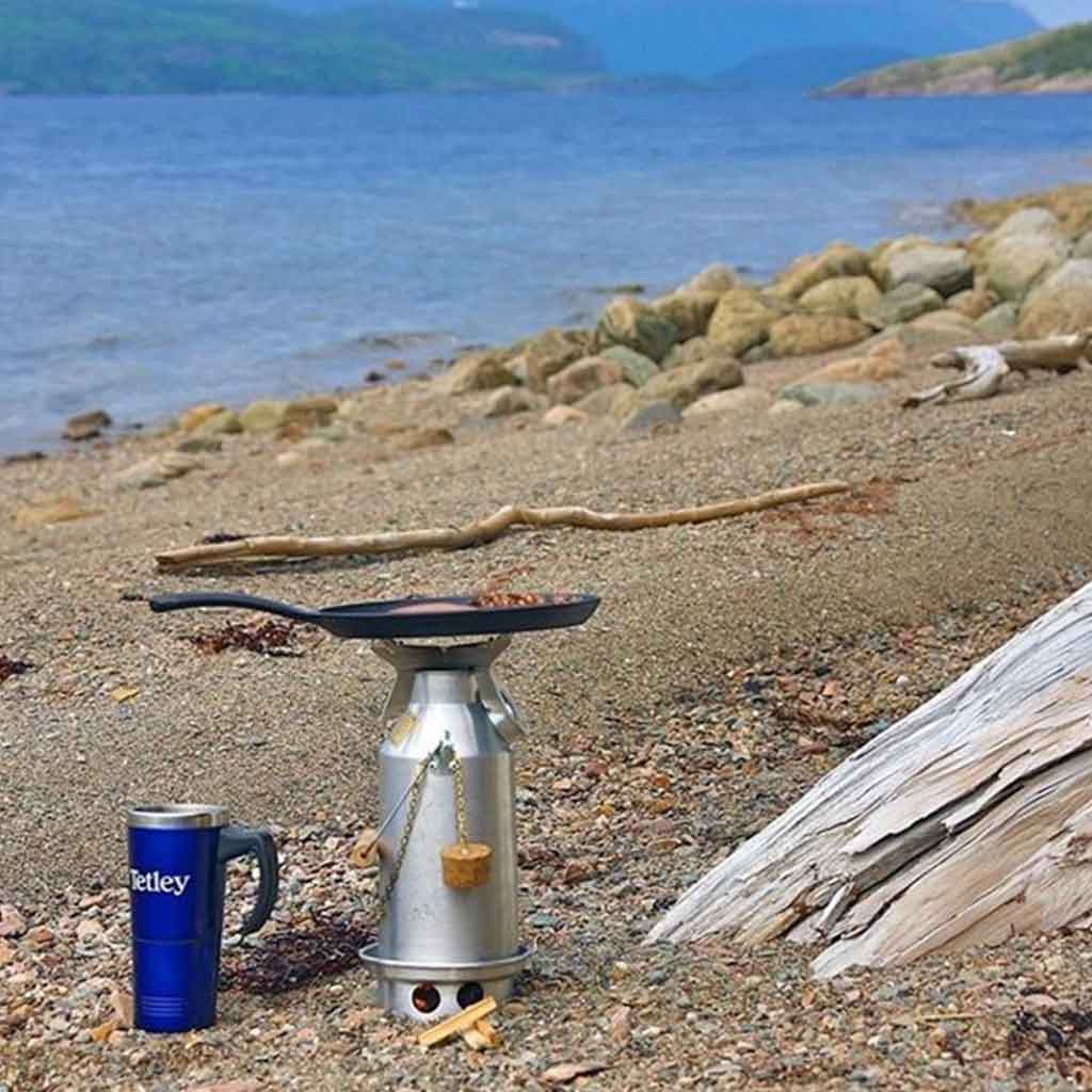 Kelly Kettle | Trekker Kit | Stainless Steel | Camping Kettle | WildBounds