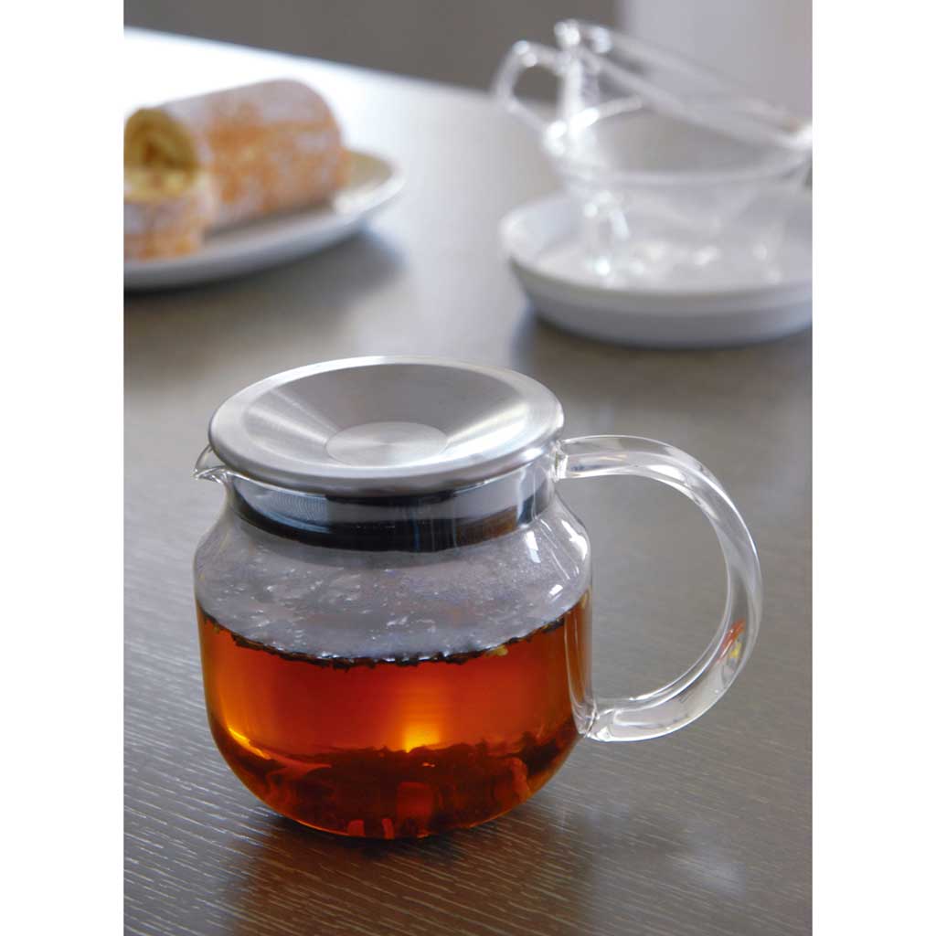 KINTO | One Touch Teapot 620ml | Tea Infuser | Stainless Steel - WildBounds