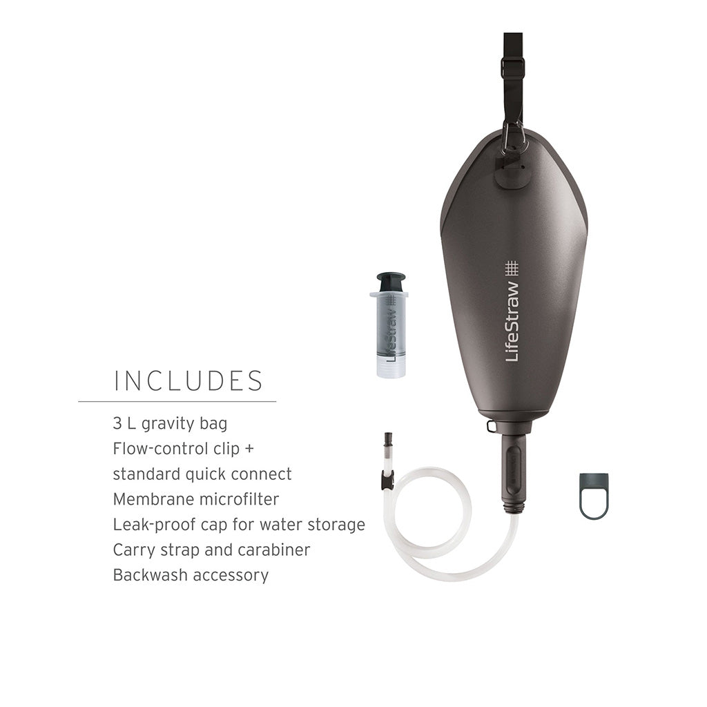 LifeStraw Peak Series | Gravity Water Filter System | Dark Grey ...