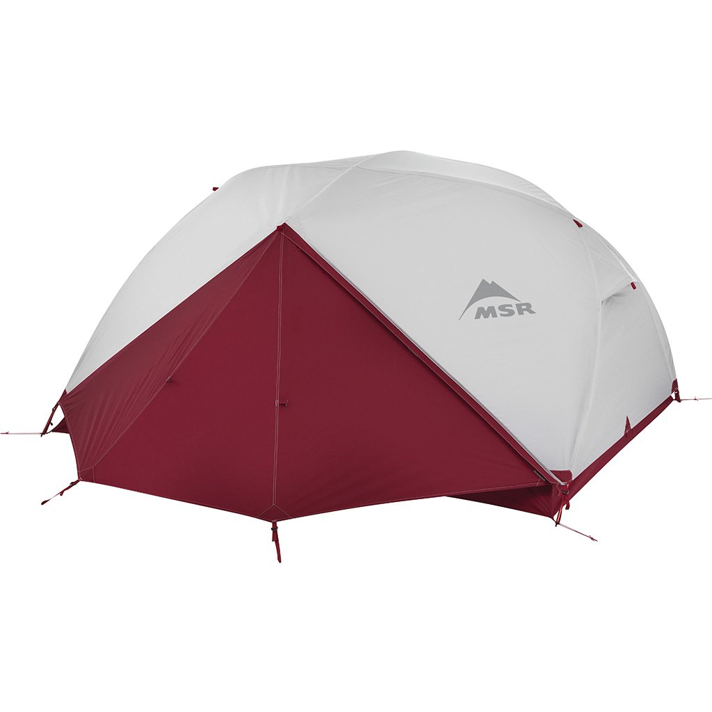 MSR | Elixir 3 Tent V2 | 3 Person Camping Tent | Grey/Red | WildBounds