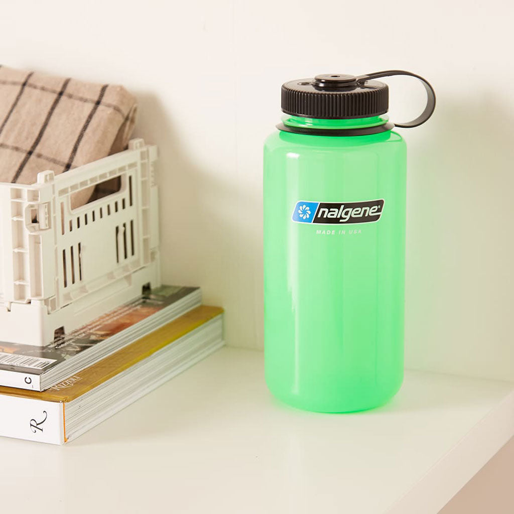 Nalgene | 1L Wide Mouth Tritan Sustain | Glow Green | WildBounds