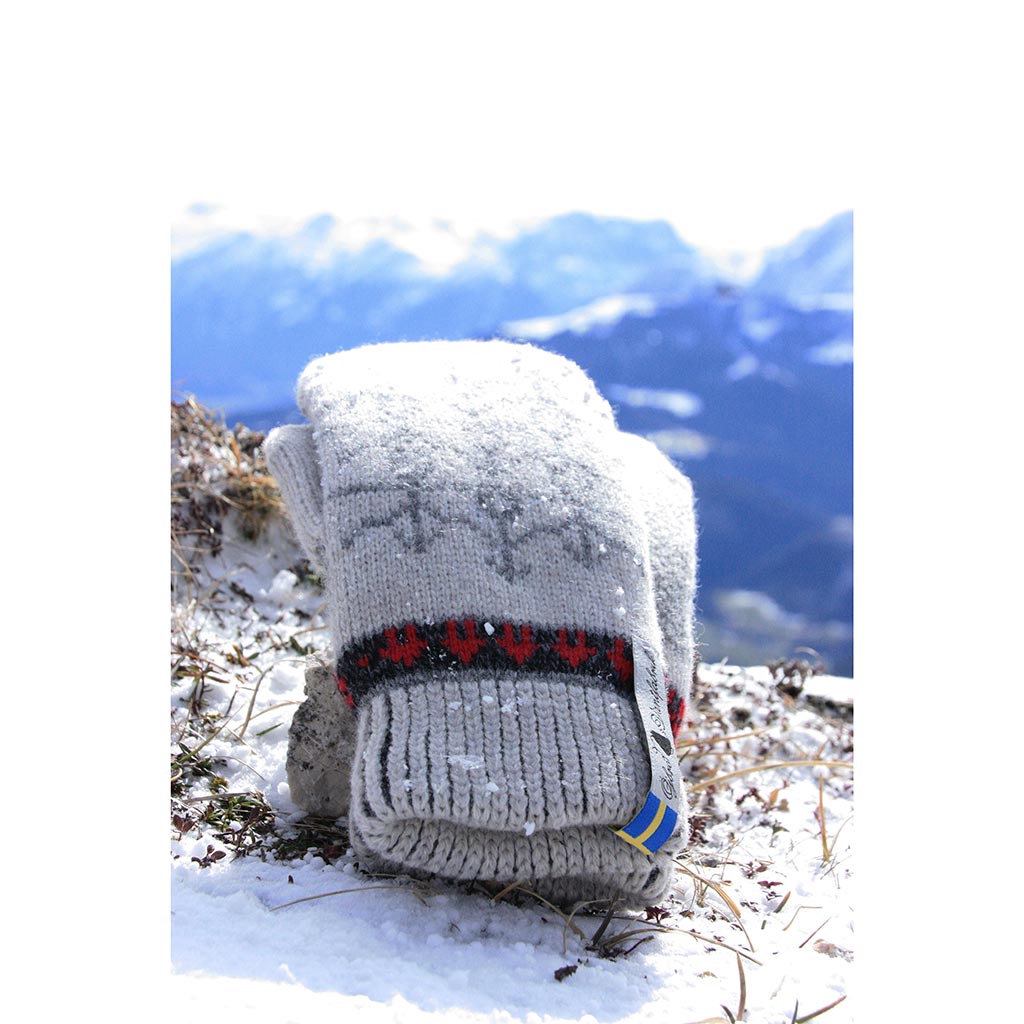 Öjbro Vantfabrik | Merino Wool Mittens | Ekshärad Kalk Mittens - WildBounds